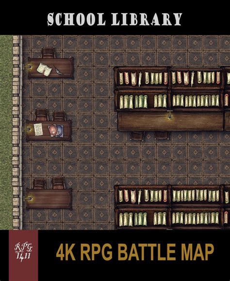 school library rpg battle map rpg 1411