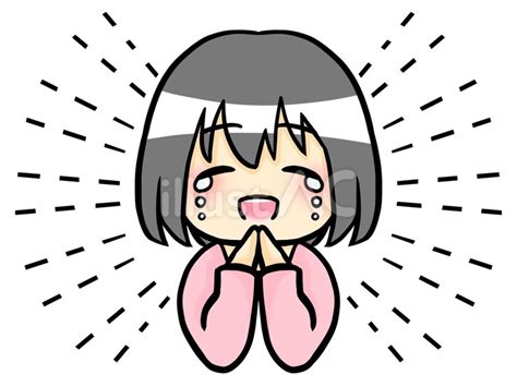 泣いて喜ぶイラスト No 23738005｜無料イラスト・フリー素材なら「イラストac」