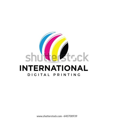 Digital Print Logo Icon Vector Template Stock Vector Royalty Free