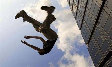 Person Falling Off Building