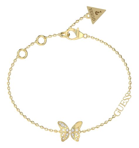 Guess Bracelet Chrysalis Pave Butterfly Bracelet S Yellow Gold Buy