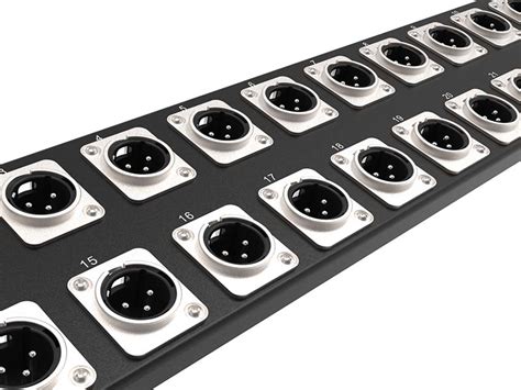 Rpx2u24m 2ru 24 Port Male 3 Pin Xlr Rack Panel Propaudio