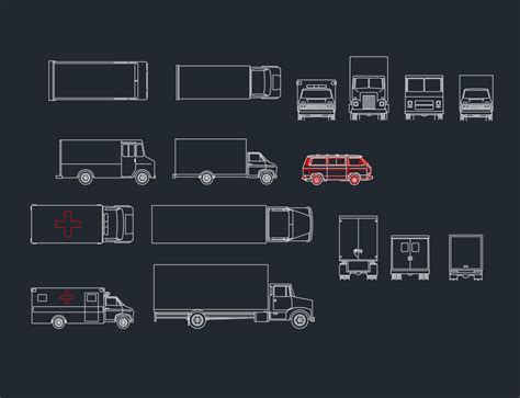 Van Cad Block Free Dwg For Transport And Site Planning