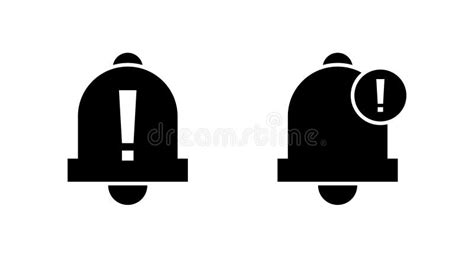 Emergency Alert Bell Icon Warning Notification Sign Symbol Stock