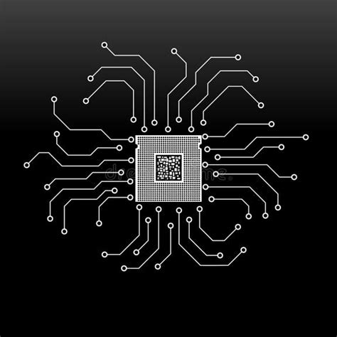Cpu Microprocessor Stock Vector Illustration Of Science 281492064