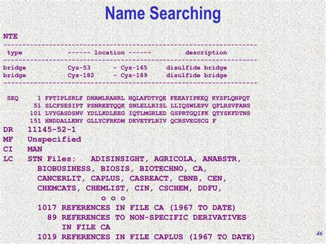 Ppt Biosequence Searching On Stn Powerpoint Presentation Free