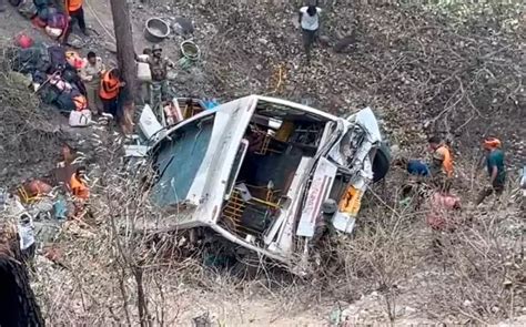 22 Passengers Killed 57 Injured After Bus Falls Into Gorge In India