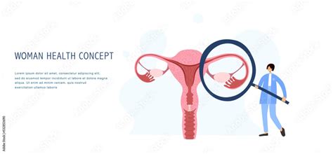 Gynecology Landing Page Design With Flat Illustration Of Female
