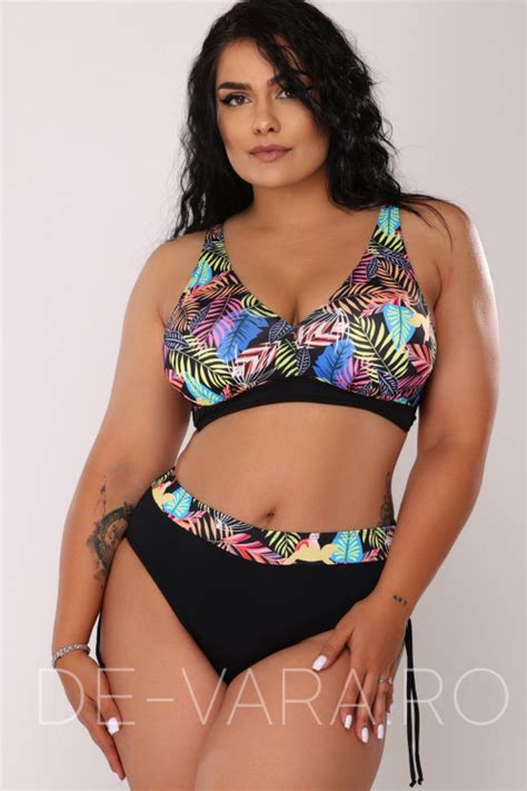 Costum De Baie Negru Floral G3335