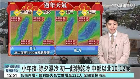 過年「先濕冷後乾冷」小年夜雨最多 低溫探10度 華視新聞 Line Today