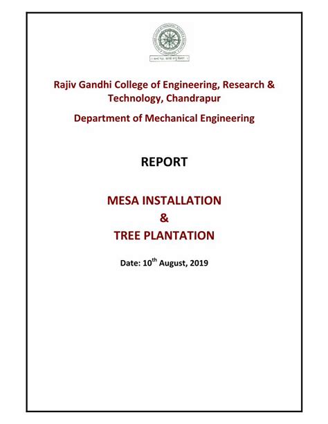 PDF MESA Installation And Tree Plantation DOKUMEN TIPS