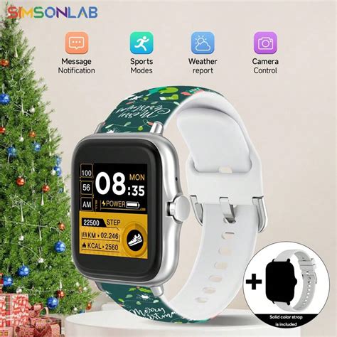 Simsonlab Correa De Acero Simsonlab Reloj Inteligente De Silicona Para Caballeros Y Damas Con