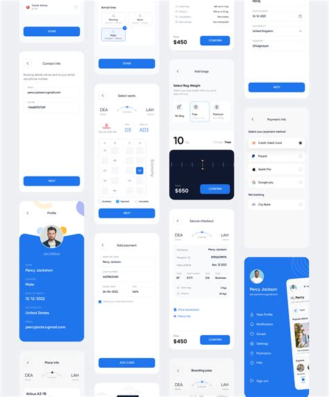 Skyfly Flight Booking App Figma Resources Desain