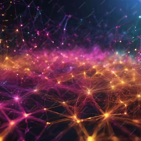 Premium Photo 3d Network Communications Data Technology Background With Flowing Particles