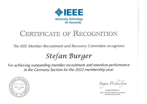 Stefan Burger Recognized For Achieving Outstanding Member Recruitment And Retention Performance