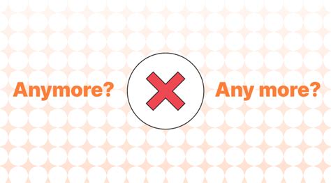 Anymore vs Any moreの意味違い例