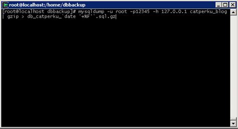Backup Otomatis MySql Database Dengan Mysqldump Dan Crontab