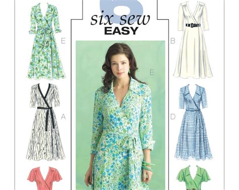 Misses Wrap Dresses Belt And Sash Butterick Sewing Pattern B5030 Etsy