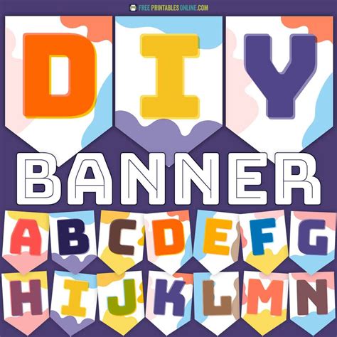 DIY Splodge Alphabet Banners Free Printables Online Free Printable