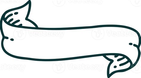 Iconic Tattoo Style Image Of A Banner 44929234 Png