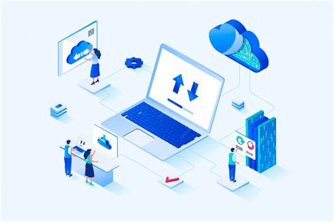 Premium Vector Cloud Computing 3d Isometric Web Design Vector Web
