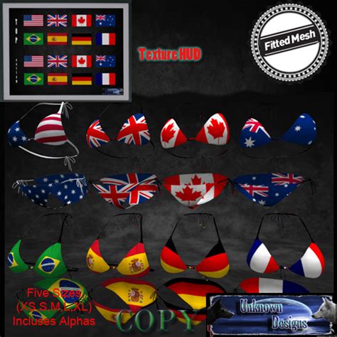 Second Life Marketplace Ud Flag Bikini Demo