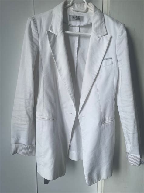 Korean White Linen Blazer Womens Fashion Coats Jackets And