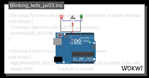 Blinkingledso Wokwi Esp32 Stm32 Arduino Simulator