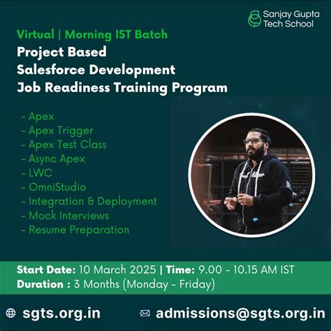 Salesforce Development Careergrowth Sanjayguptatechschool Sanjay Gupta Tech School