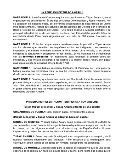 Tupac Amaru Ii Pdf Antiguas Colonias Españolas Colonización
