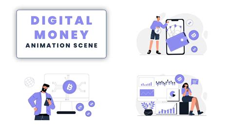 Flat Style Vector Animation Scene Explaining The Digital Money After