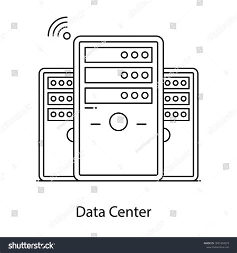 Data Center Outline Icon Locations Where Stock Vector Royalty Free 1891804579 Shutterstock