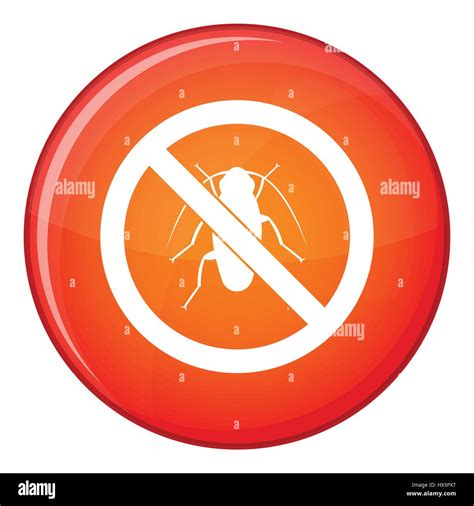 No Cockroach Sign Icon Flat Style Stock Vector Image And Art Alamy