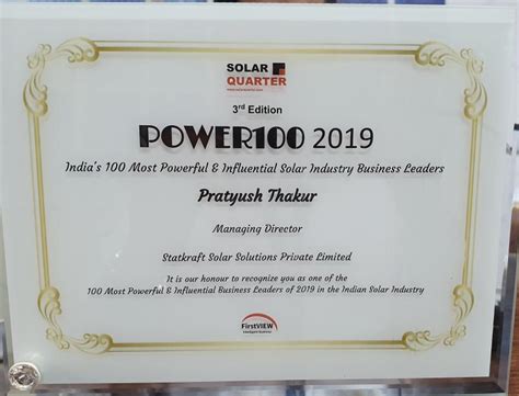 Pratyush Thakur On Linkedin Solarindia Award Leadership 60 Comments