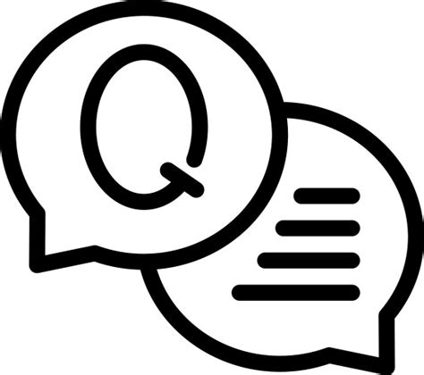 Faq Forum Icon Outline Questions Royalty Free Vector Image