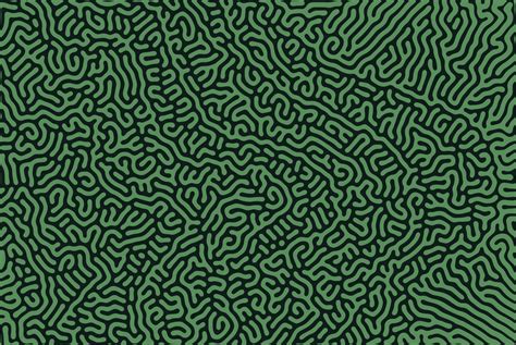 Black And Green Organic Turing Irregular Lines Background With Unique