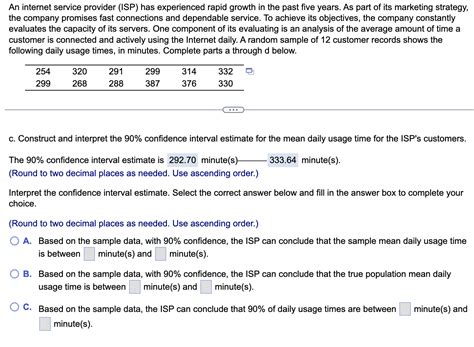 Solved An Internet Service Provider ISP Has Experienced Chegg Com