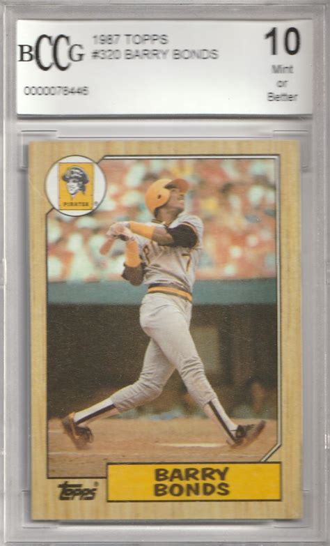 Barry Bonds 1987 Topps Baseball Error Rookie Card Rc 320 Errors Ebay