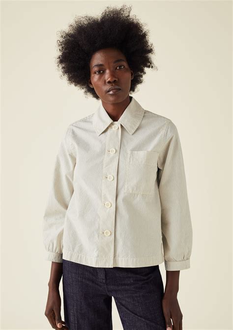 Patch Pocket Stripe Organic Cotton Shirt Sunwashed Blue Toast