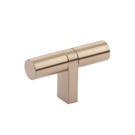 Select Collection T Knob 2 1 4 Overall Rectangular Bar Stem In Satin