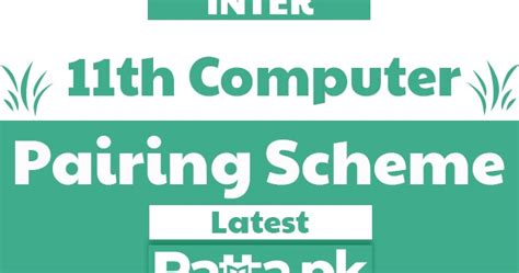 St Year Computer Science Pairing Scheme Th Class Ratta Pk