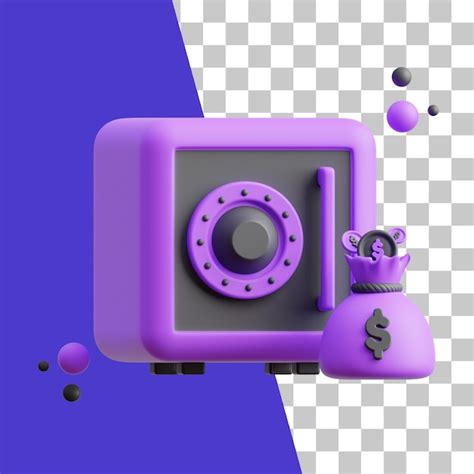 Premium Psd 3d Safe Box Icon