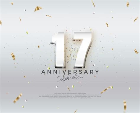 Premium Vector Modern 17th Anniversary Design Vector Design Premium