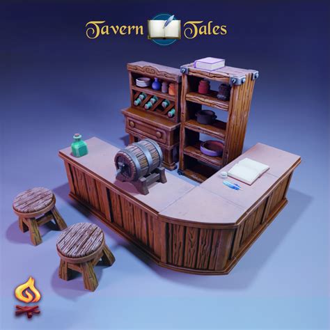 3d File Bar Set 🪑 ・design To Download And 3d Print・cults