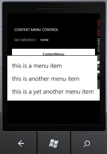 Custom Contextmenu Or Quickaction Dialog Possible In Windows Phone