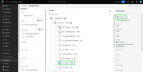 Deprecate An Xdm Field In The Ui Adobe Experience Platform
