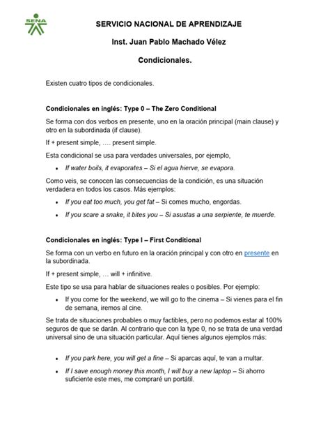 Condicionales Pdf