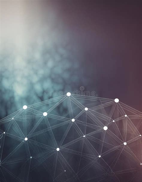 A Mesmerizing Network Of Connected Points On A Gradient Background
