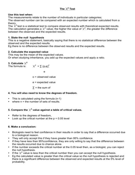 Chi Squared And Spearman Rank Correlation Worksheet