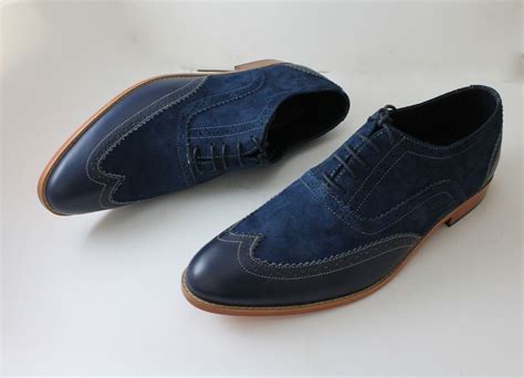 Mens Suede Oxford Shoes Blue At Isabella Embry Blog